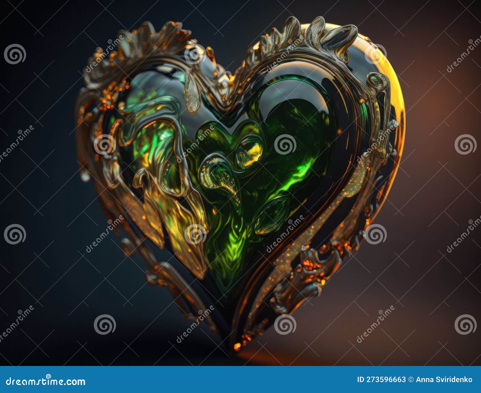 Green Heart that Represents Environmental Protection Created with ...
