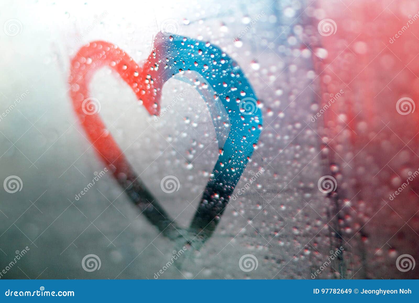 Green Heart on the Window stock image. Image of symbol - 97782649