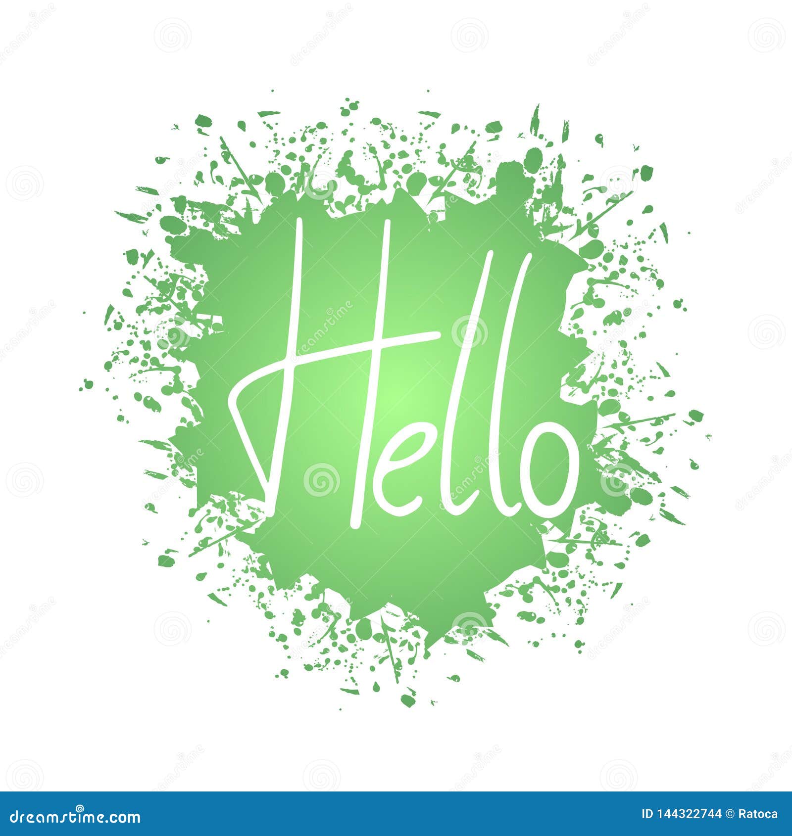 Green Hello Abstract Symbol Stock Vector - Illustration of bubble, icon ...