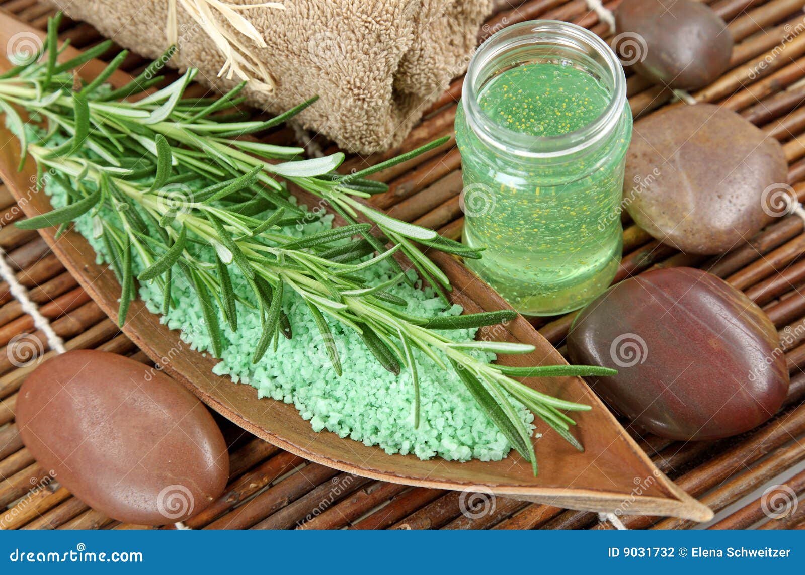 Green herbal spa stock photo. Image of glass, closeup - 9031732