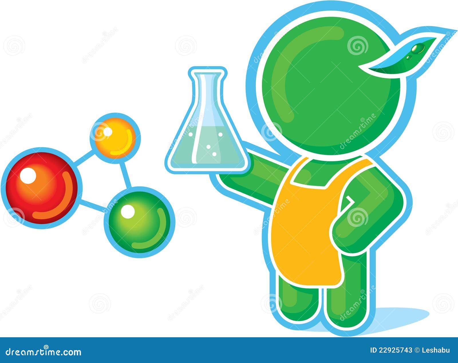 Green Chemistry Concept With Glowing Chemical Beaker And Plant With ...