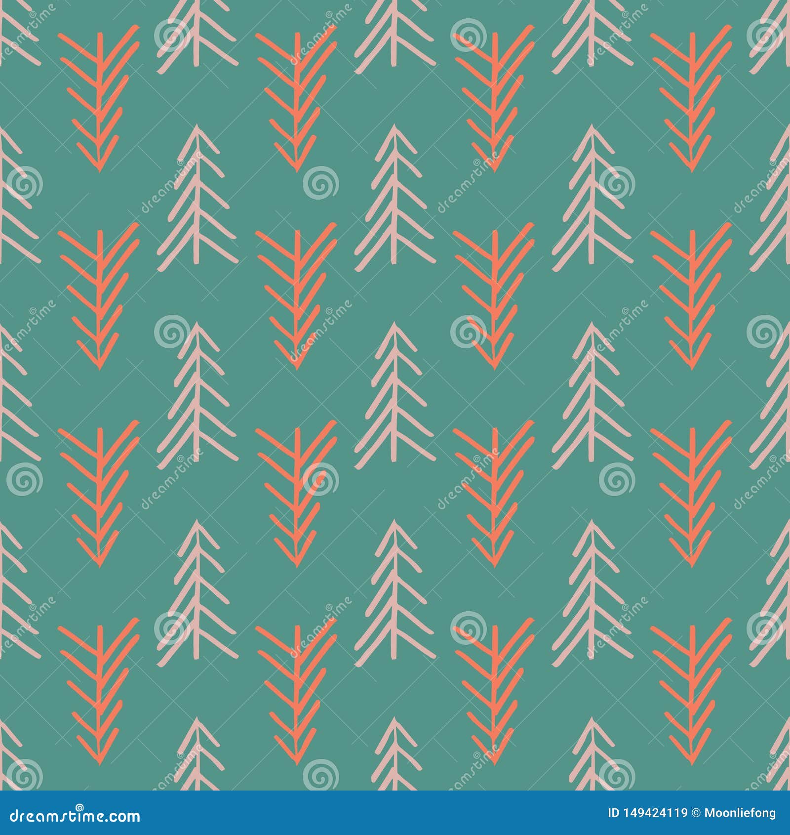 Green Herringbone Tree Seamless Repeat Pattern Stock Vector ...