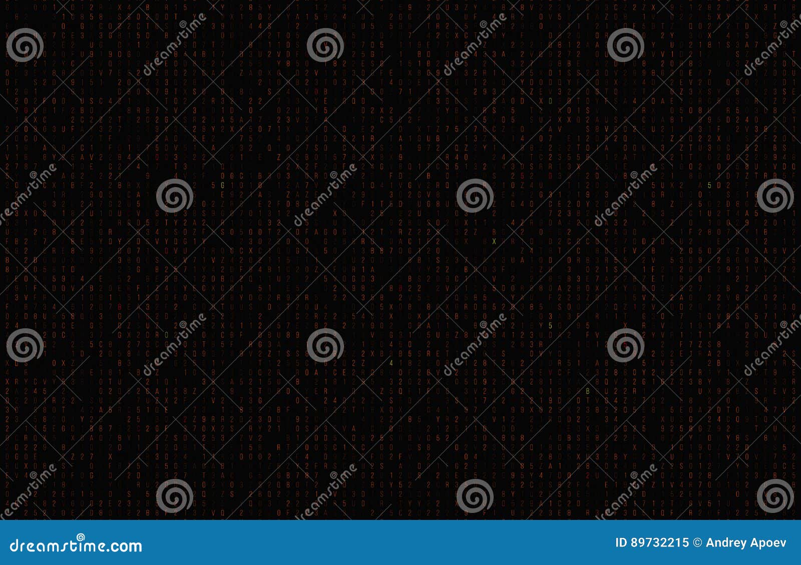 Green Hexadecimal Computer Code Abstract Matrix Background Hacker Attack Generated Computer