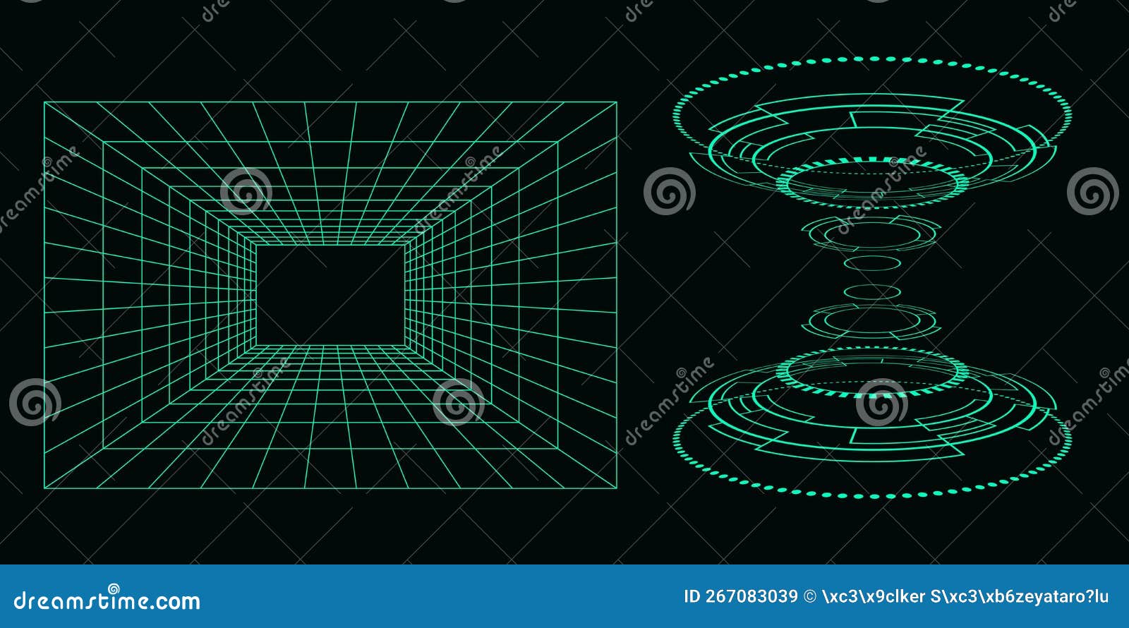 Green hi-Tech Shapes stock illustration. Illustration of logo - 267083039