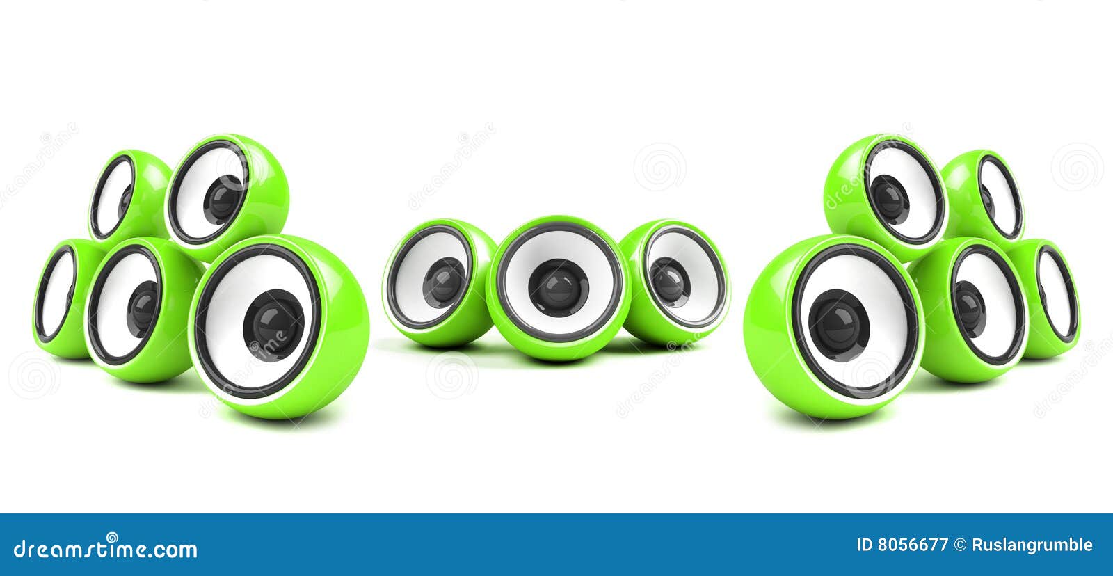 Green High-power Audio System Stock Illustration - Illustration of ...