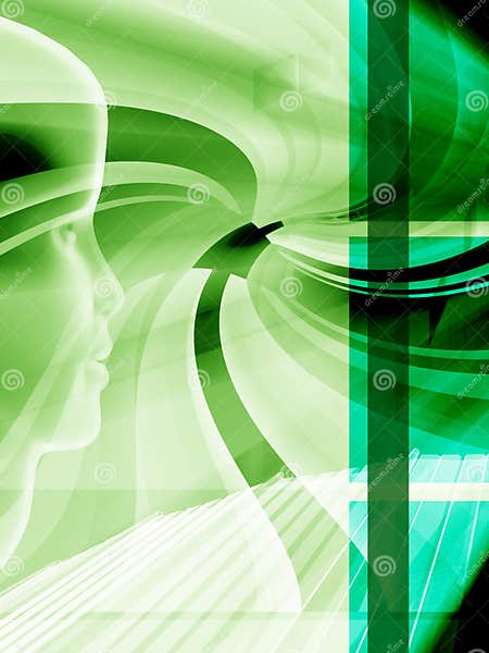 Green high tech layout stock illustration. Illustration of profile - 813996