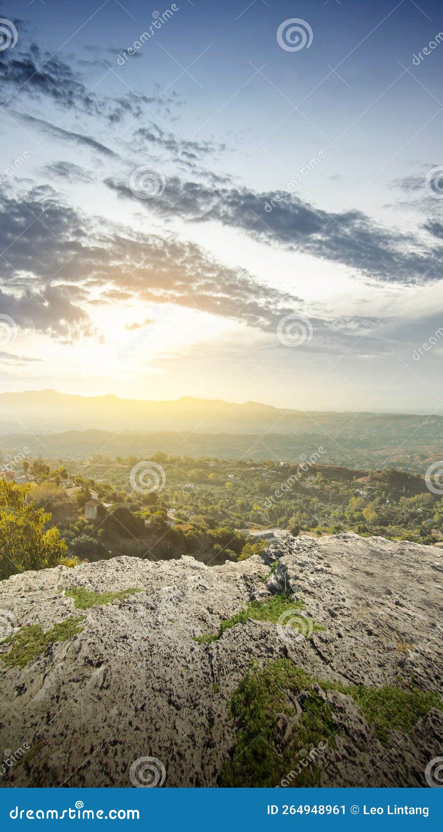 Green Hills with Landscape View Stock Image - Image of sunny, sunlight ...