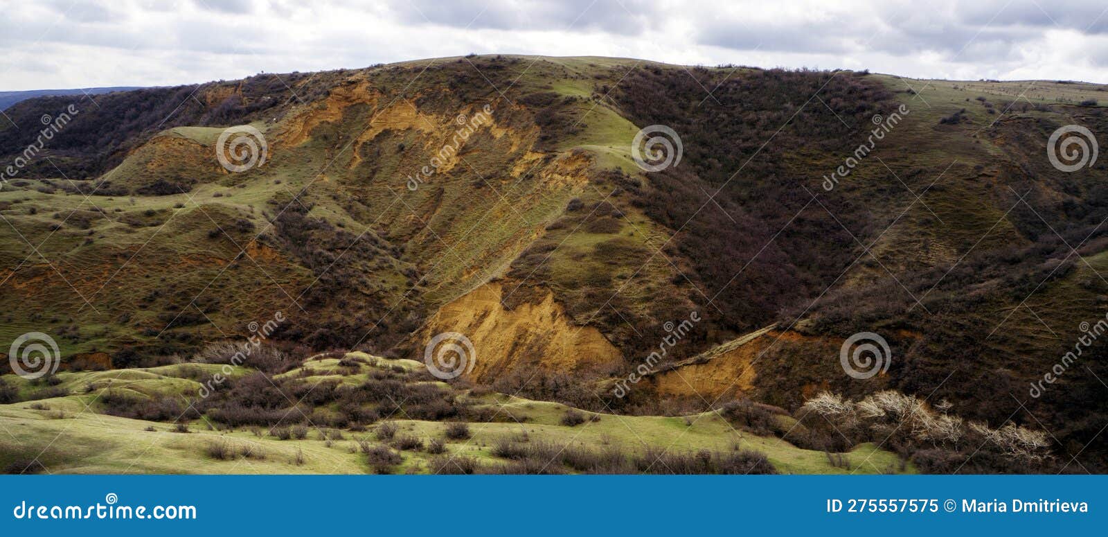 Green Hills in Spring. Landscape Stock Image - Image of badlands, hills ...