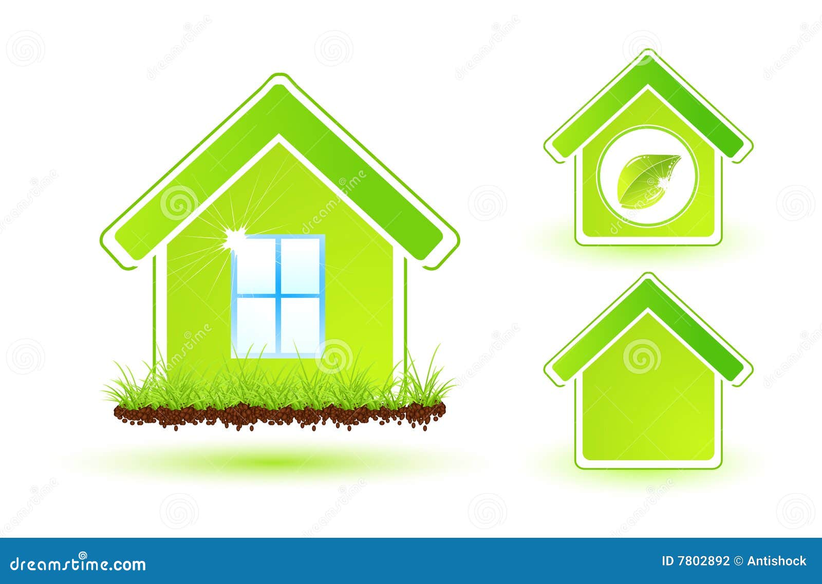 Green home stock illustration. Illustration of environmental - 7802892