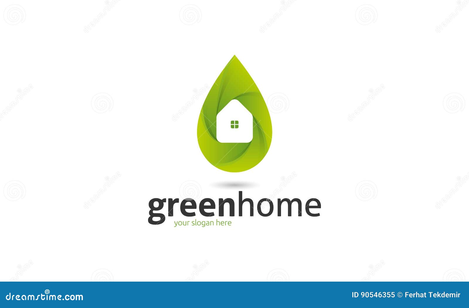 Green Home Logo stock vector. Illustration of house, real - 90546355