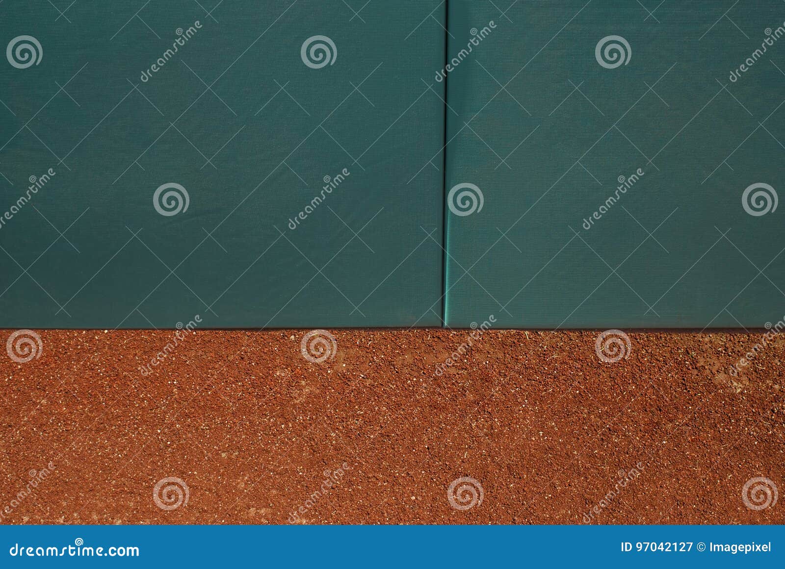 Green Home Run Wall with Track Dirt. Stock Image - Image of ...