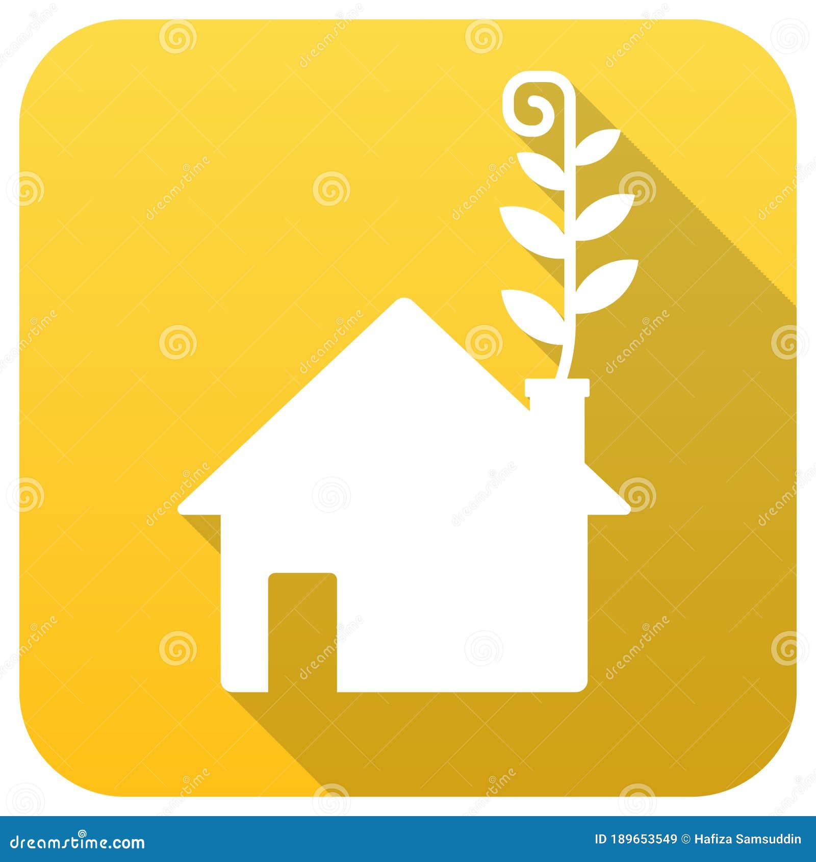 Green Home. Vector Illustration Decorative Design Stock Vector ...