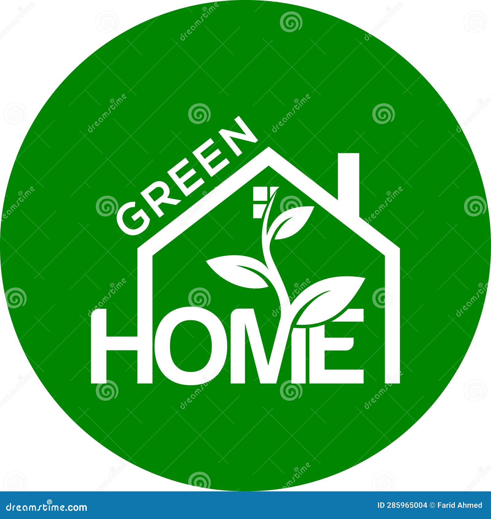 Green Home Vector Logo or Icon, Green Home Logo Stock Vector ...