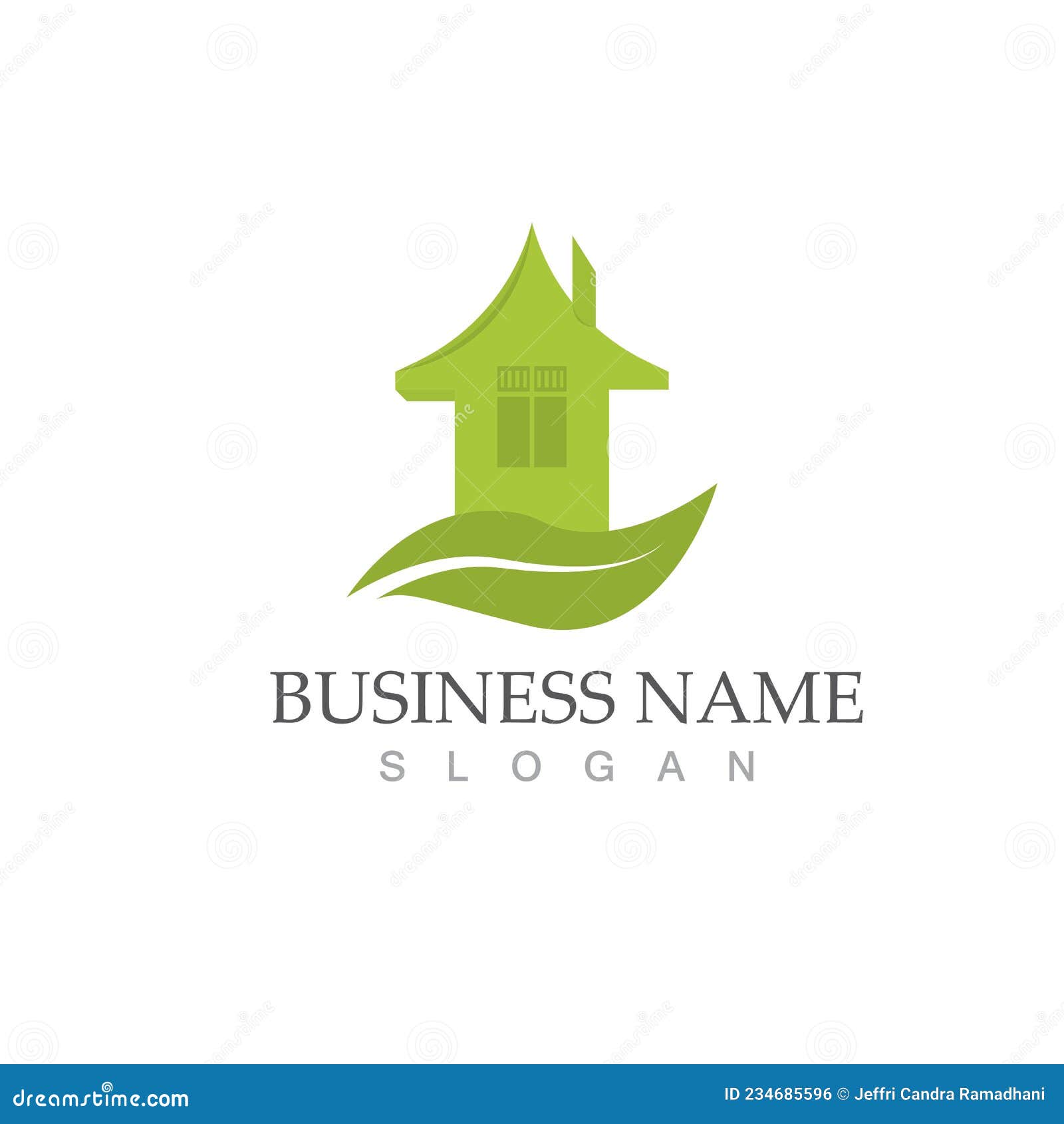 Green home vector template stock vector. Illustration of graphic ...