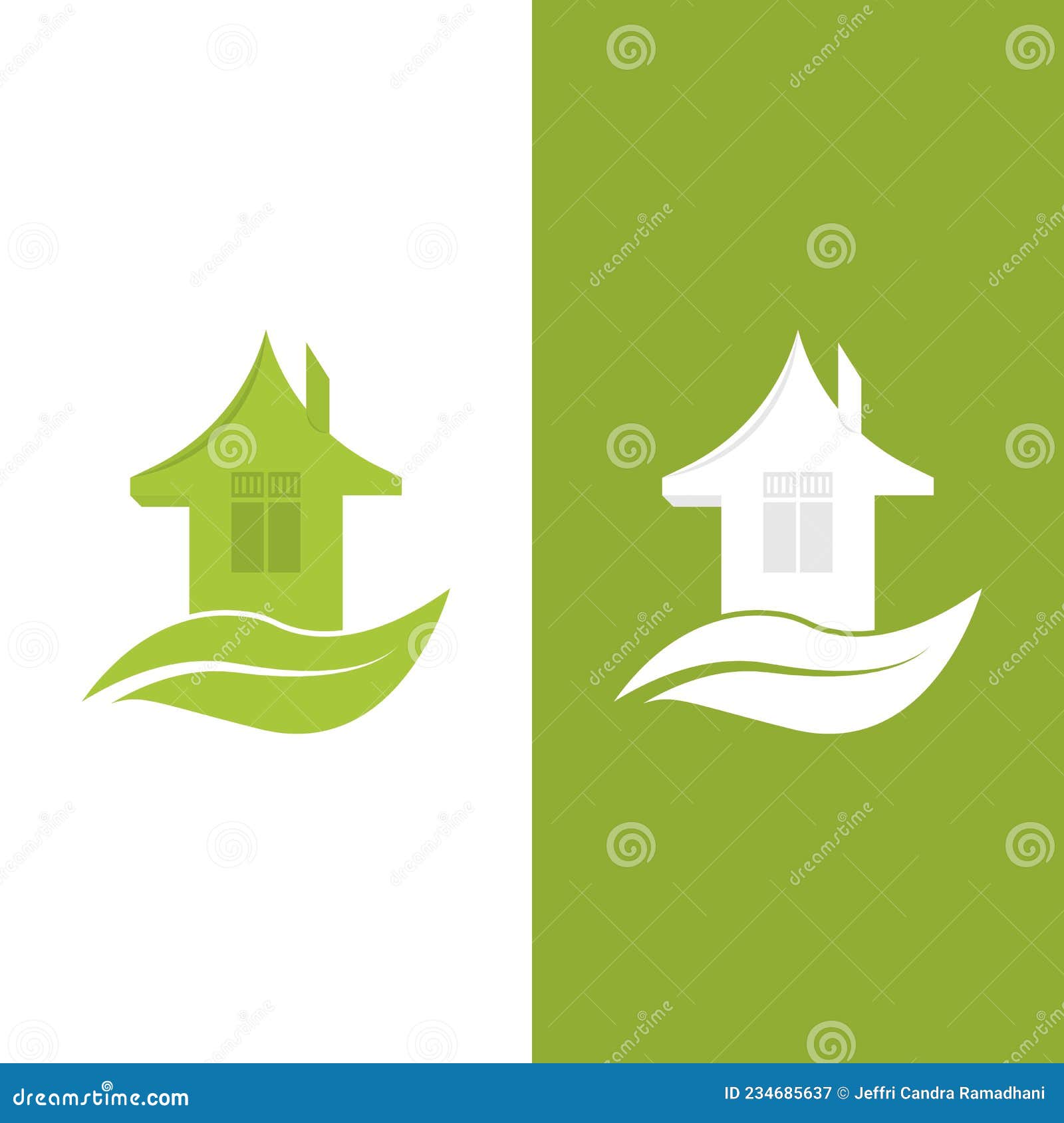 Green home vector template stock vector. Illustration of building ...