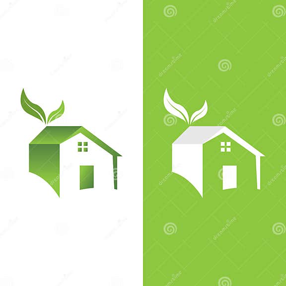 Green home vector template stock vector. Illustration of architect ...