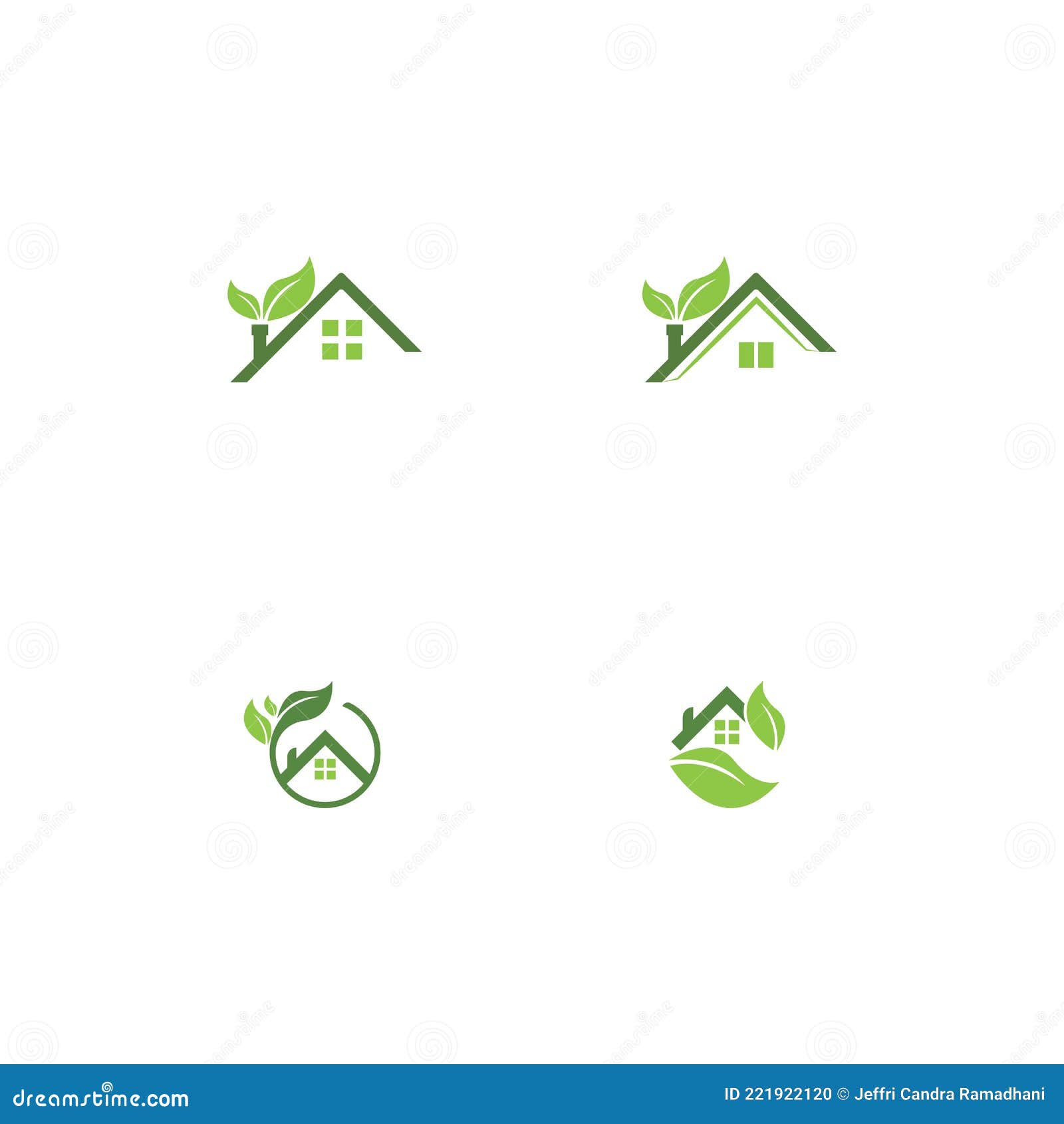 Green home vector template stock vector. Illustration of housing ...