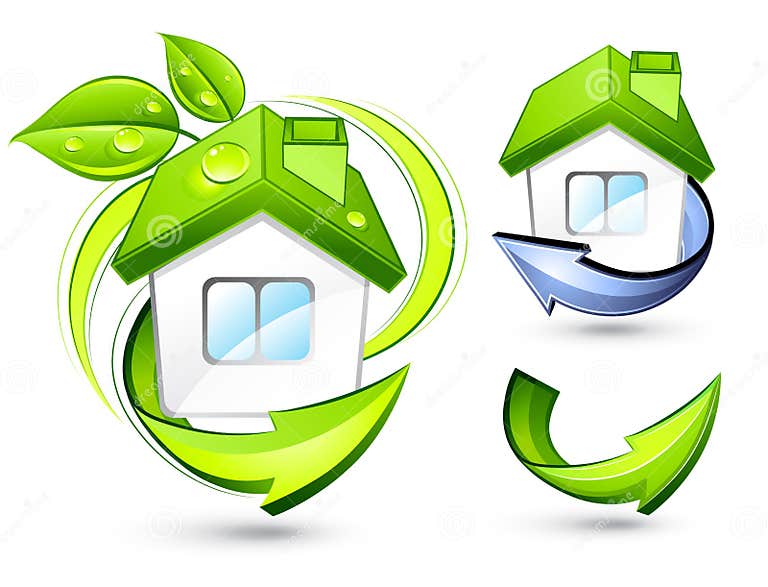 Green homes stock vector. Illustration of efficient, environmental ...