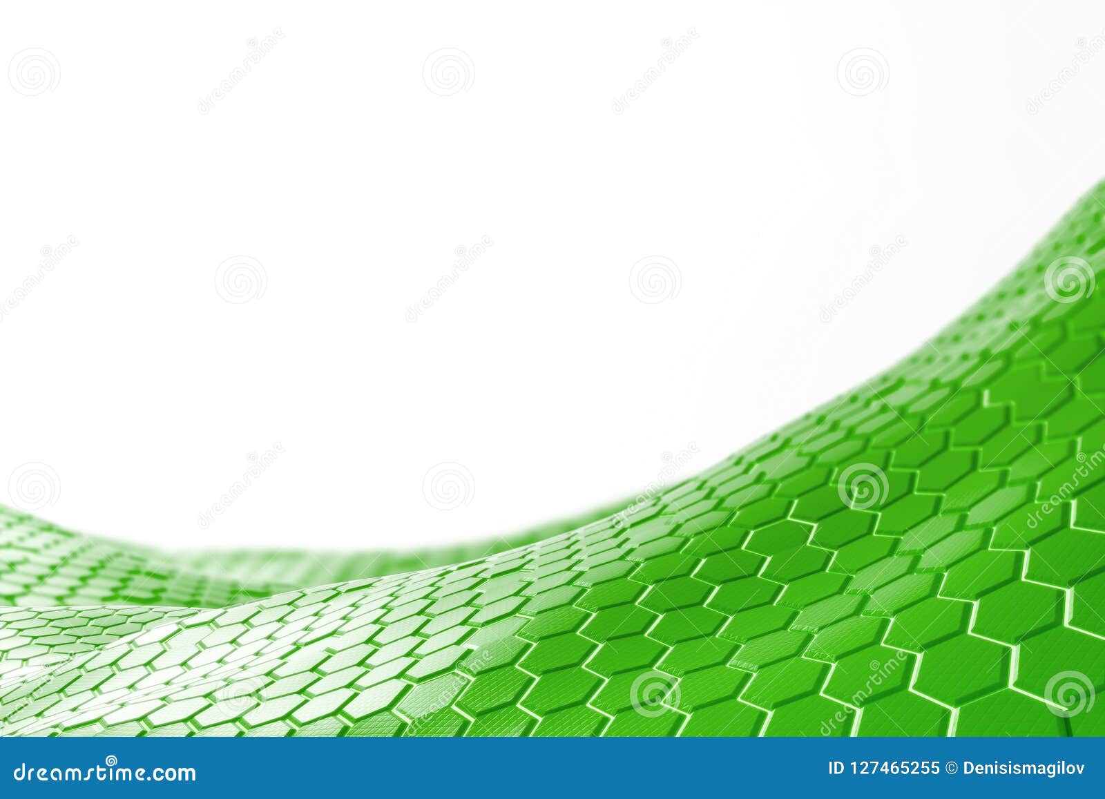 Green Honeycomb Pattern Surface, White Background Stock Illustration ...