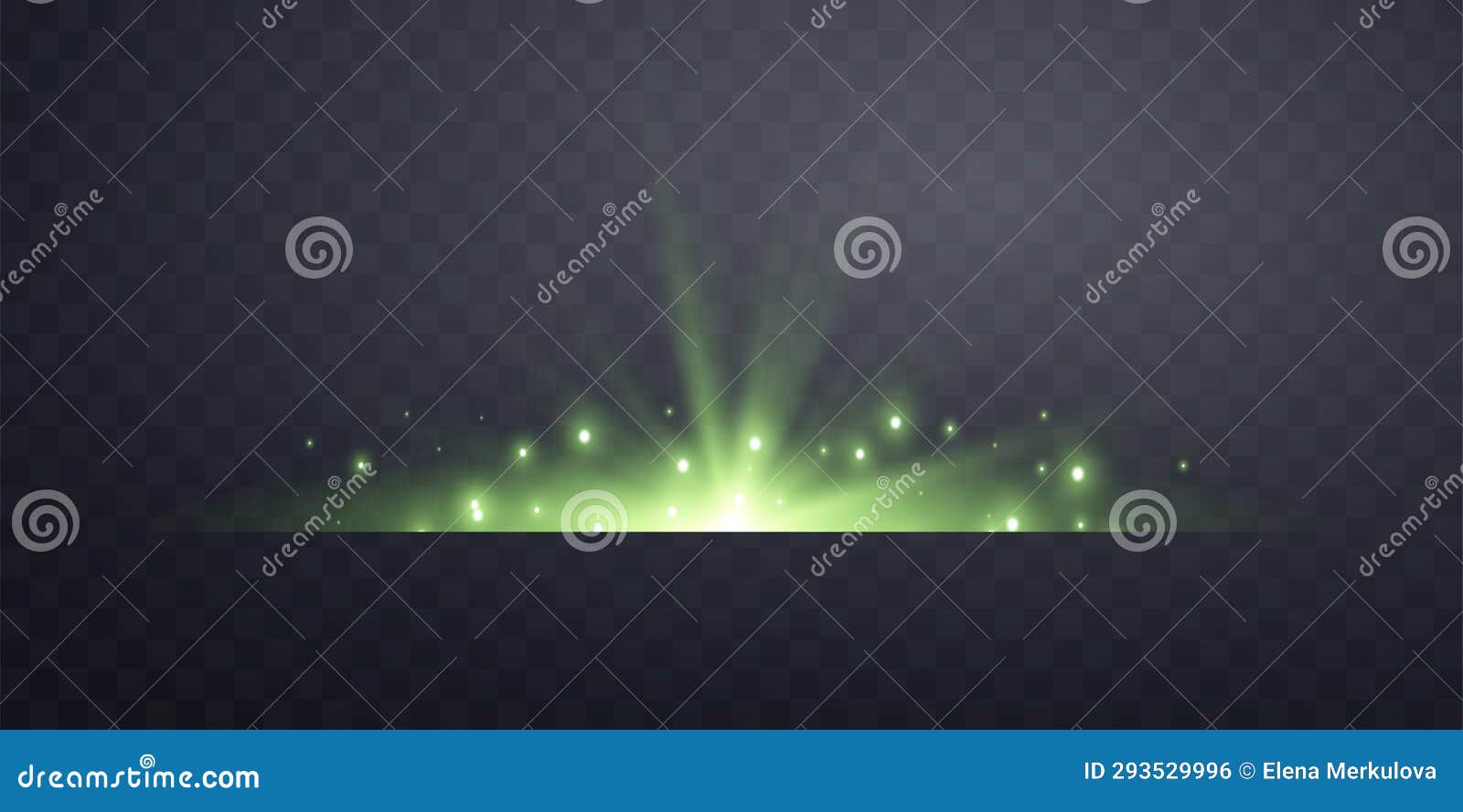 Green Horizontal Lensflare. Light Flash With Rays Or Green Spotlight ...