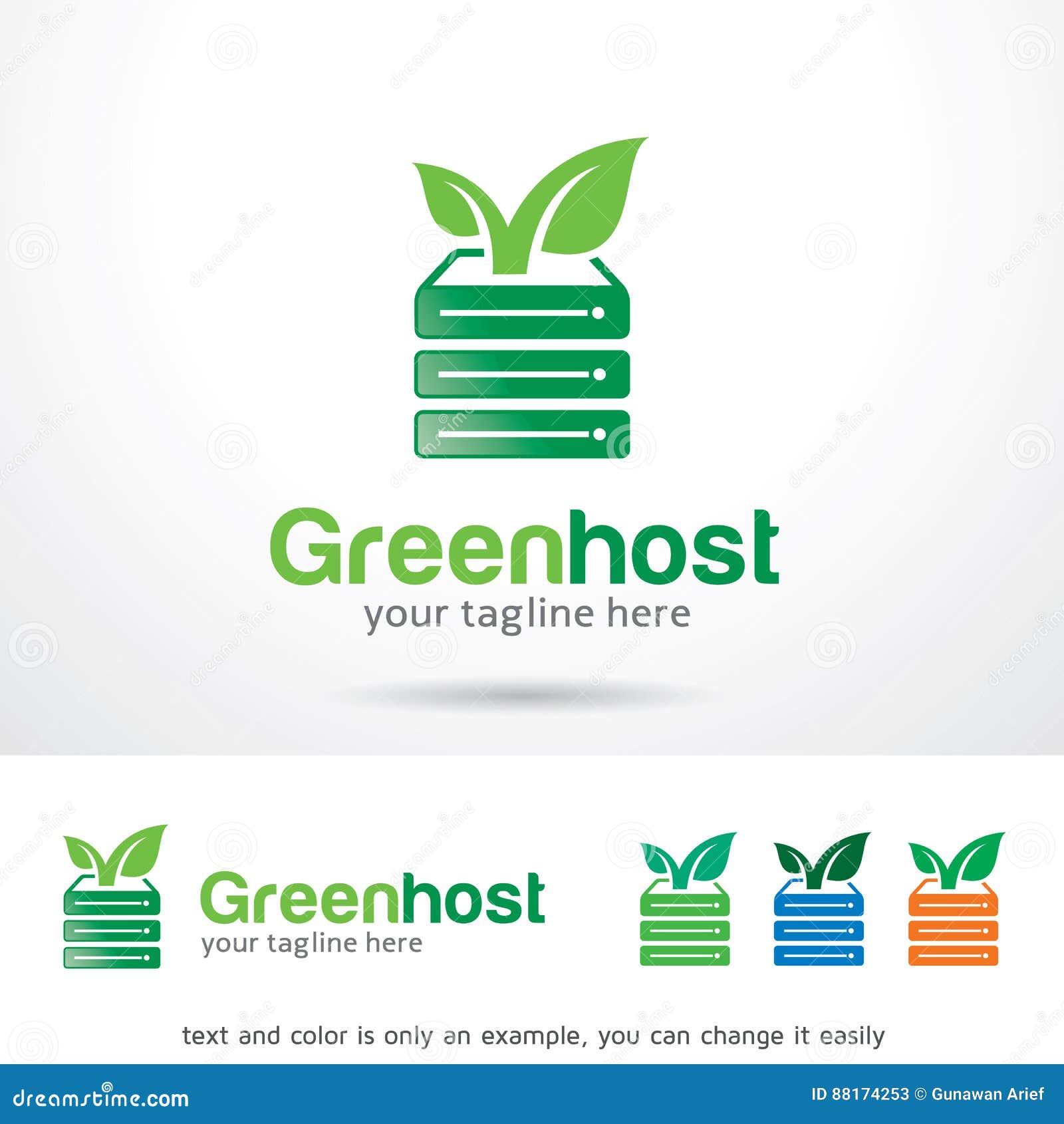 Green Host Template Design Vector Stock Vector - Illustration of modern ...