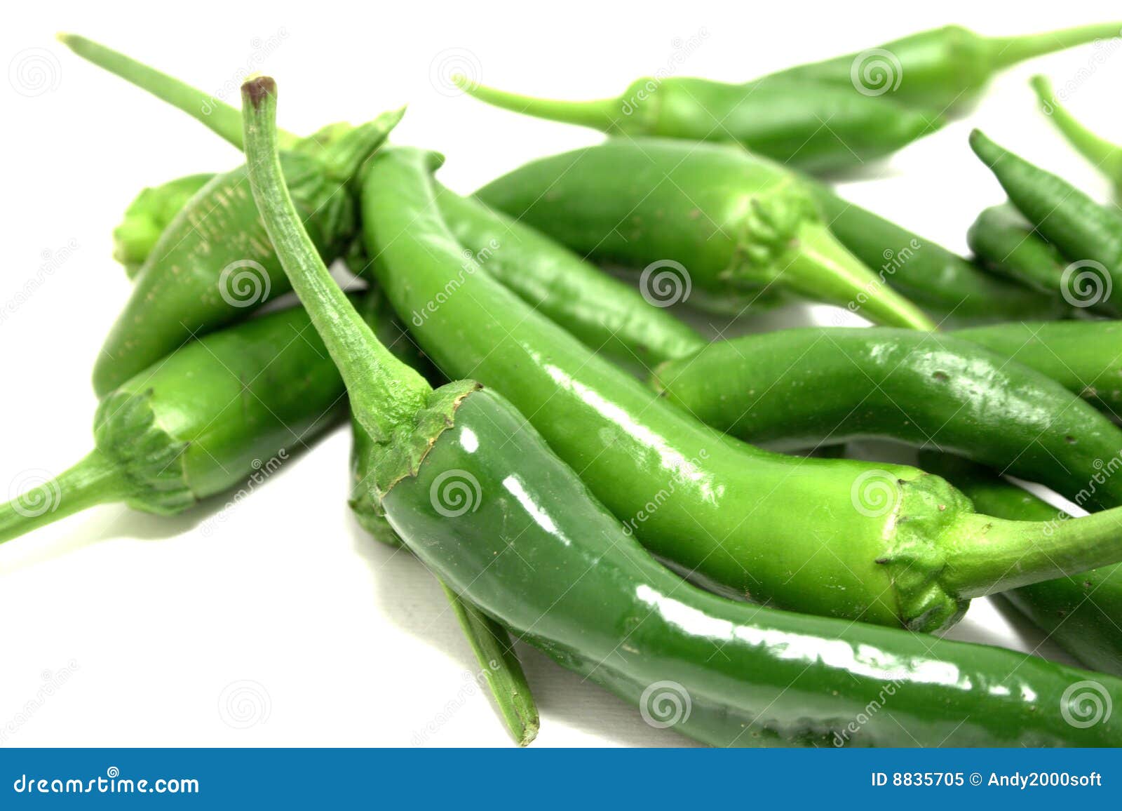 Green hot chili peppers stock image. Image of dinner, cook - 8835705