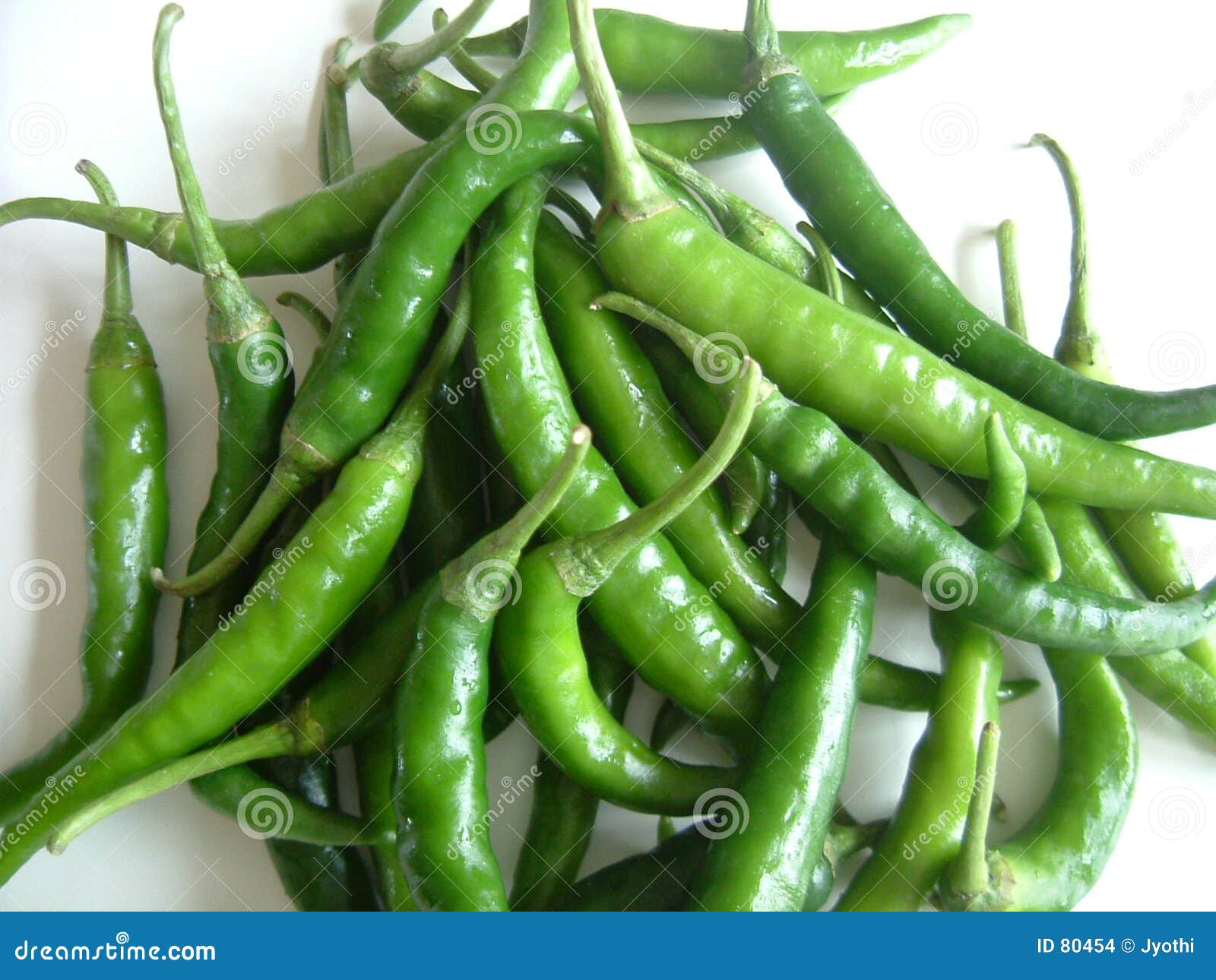 Green hot chilly stock photo. Image of white, chillies, everyday - 80454