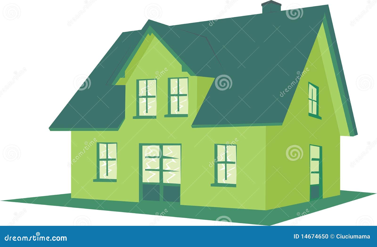 Green house stock vector. Illustration of green, house - 14674650