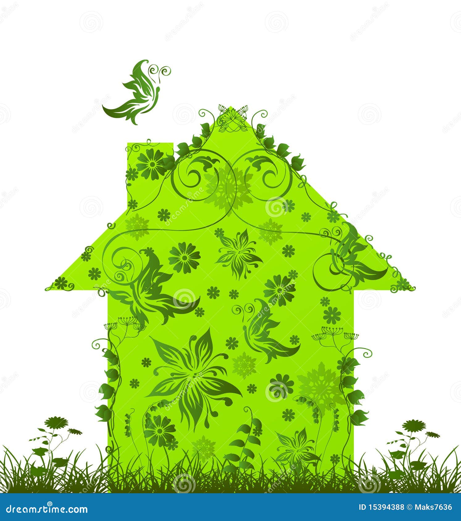 Green_house stock vector. Illustration of design, wallpaper - 15394388