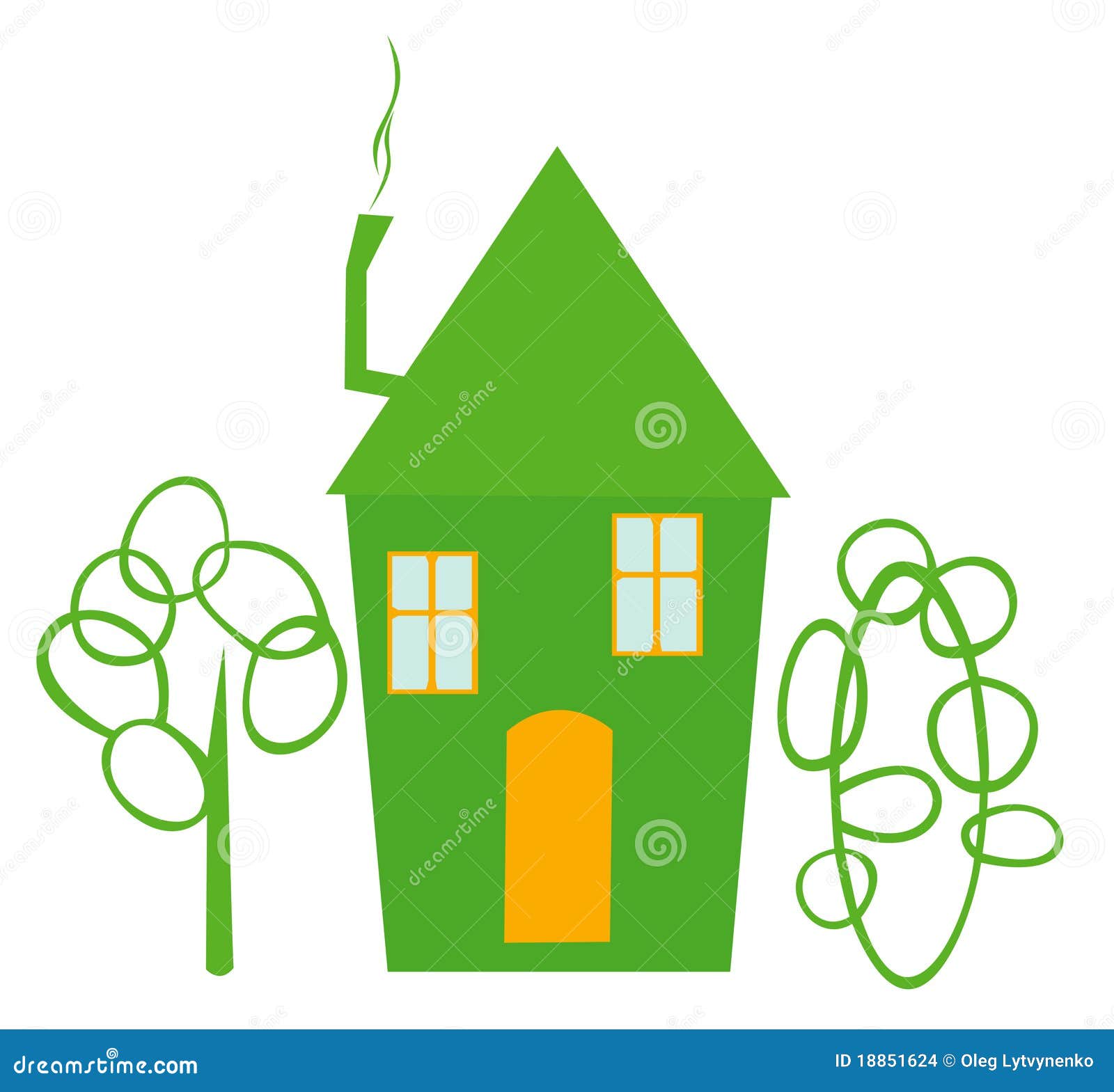 Green house. stock vector. Illustration of rectangular - 18851624