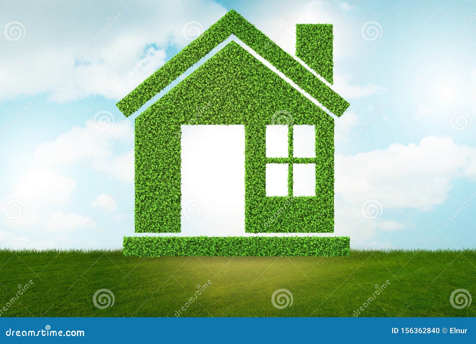 Green House Concept - 3d Rendering Stock Illustration - Illustration of ...