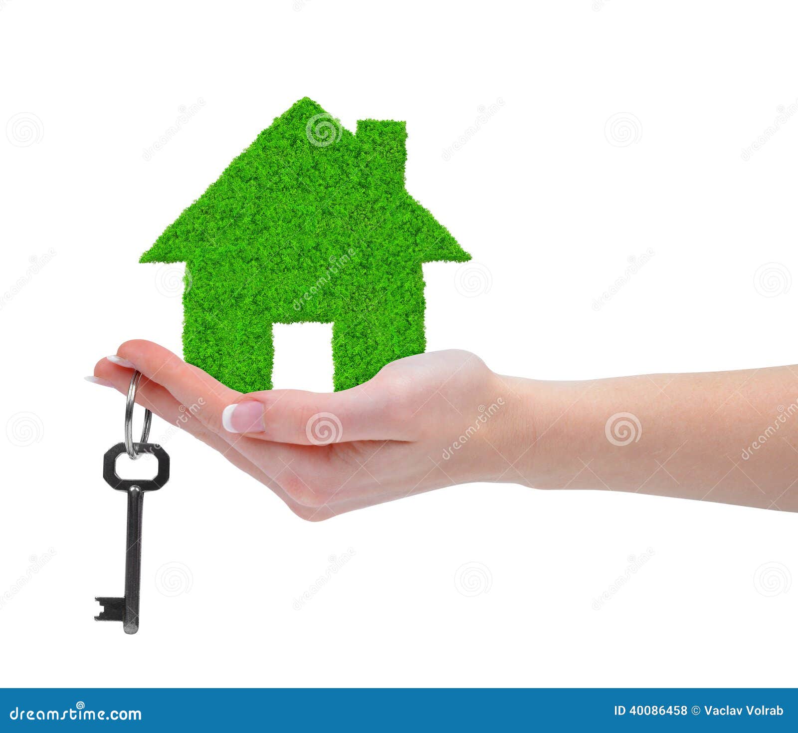 Green House with Key in Hand Stock Photo - Image of holding, investment ...