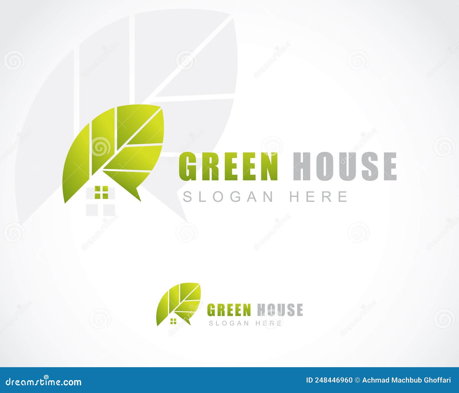 Green House Logo Creative Nature Leave Design Concept Illustration ...