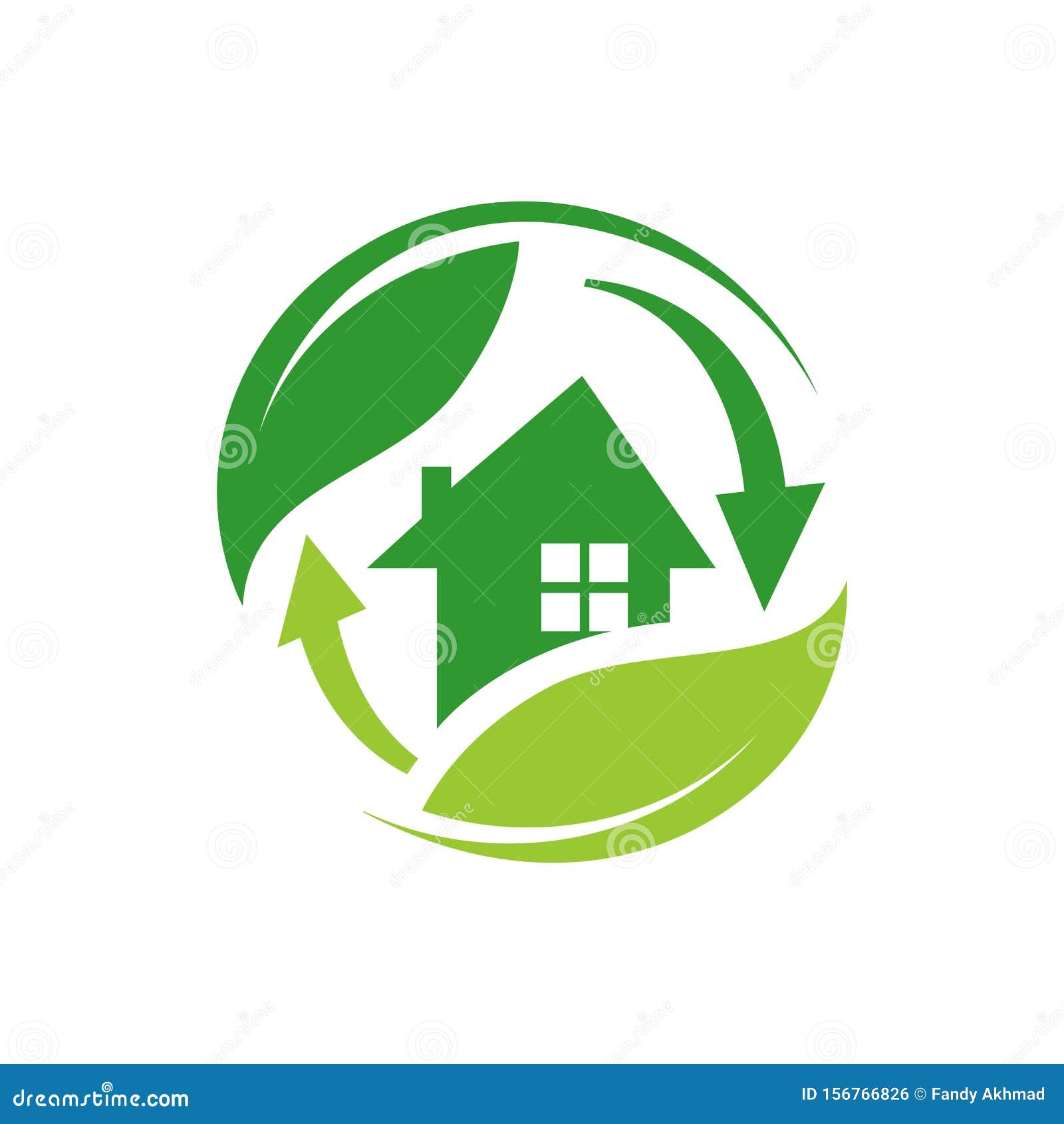 Green House Logo Vector. Eco Green Home Stock Vector - Illustration of ...