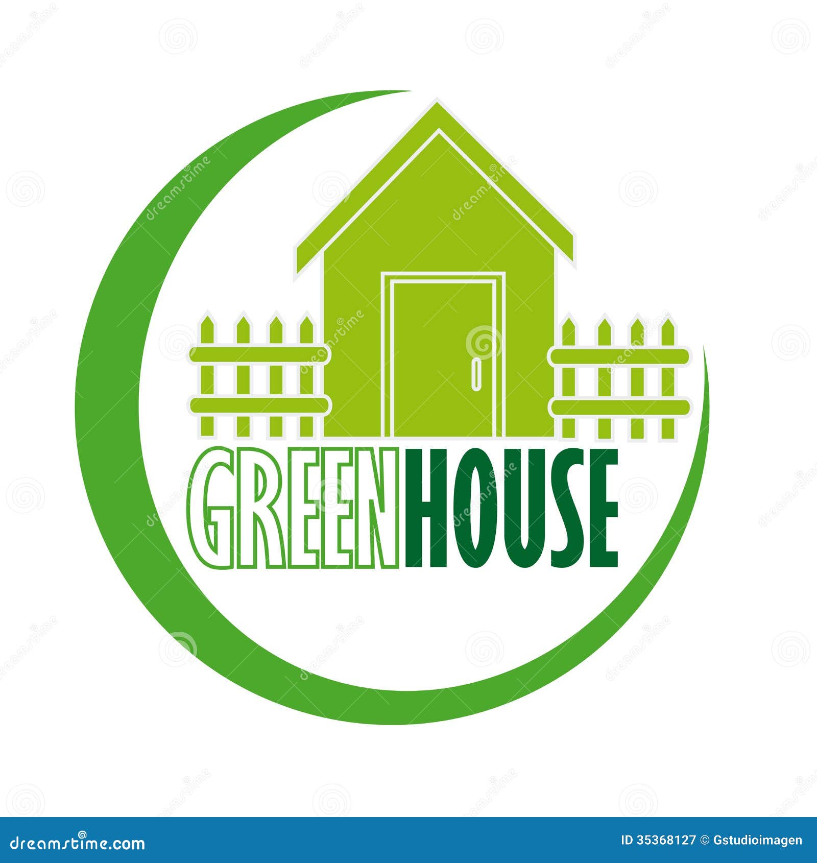 Green house stock vector. Illustration of concept, house - 35368127