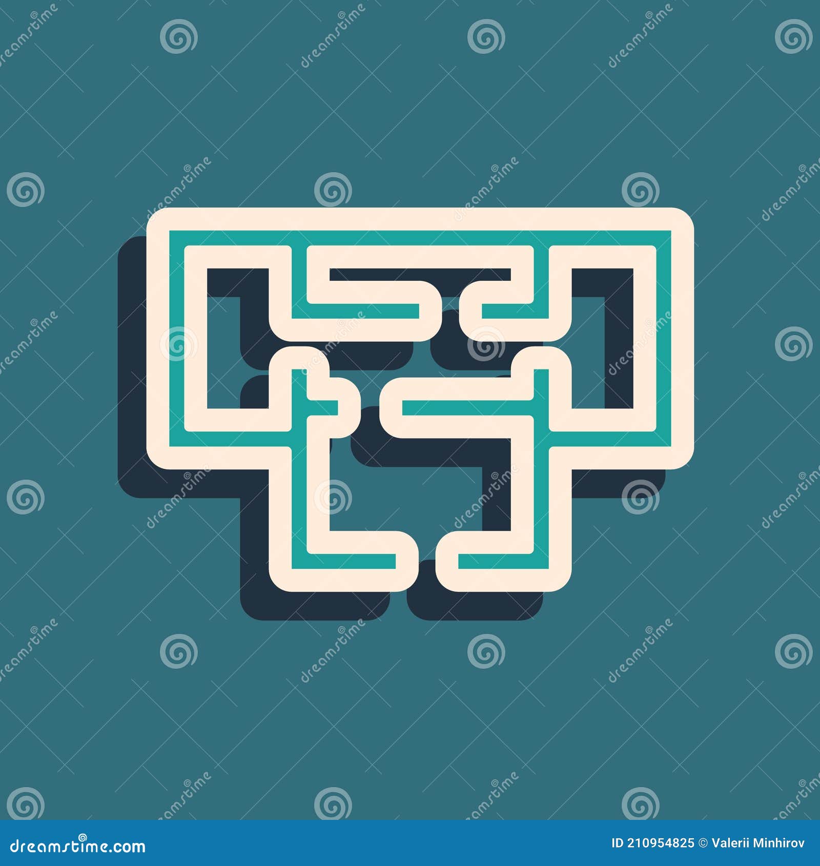 Green House Plan Icon Isolated on Green Background. Long Shadow Style ...