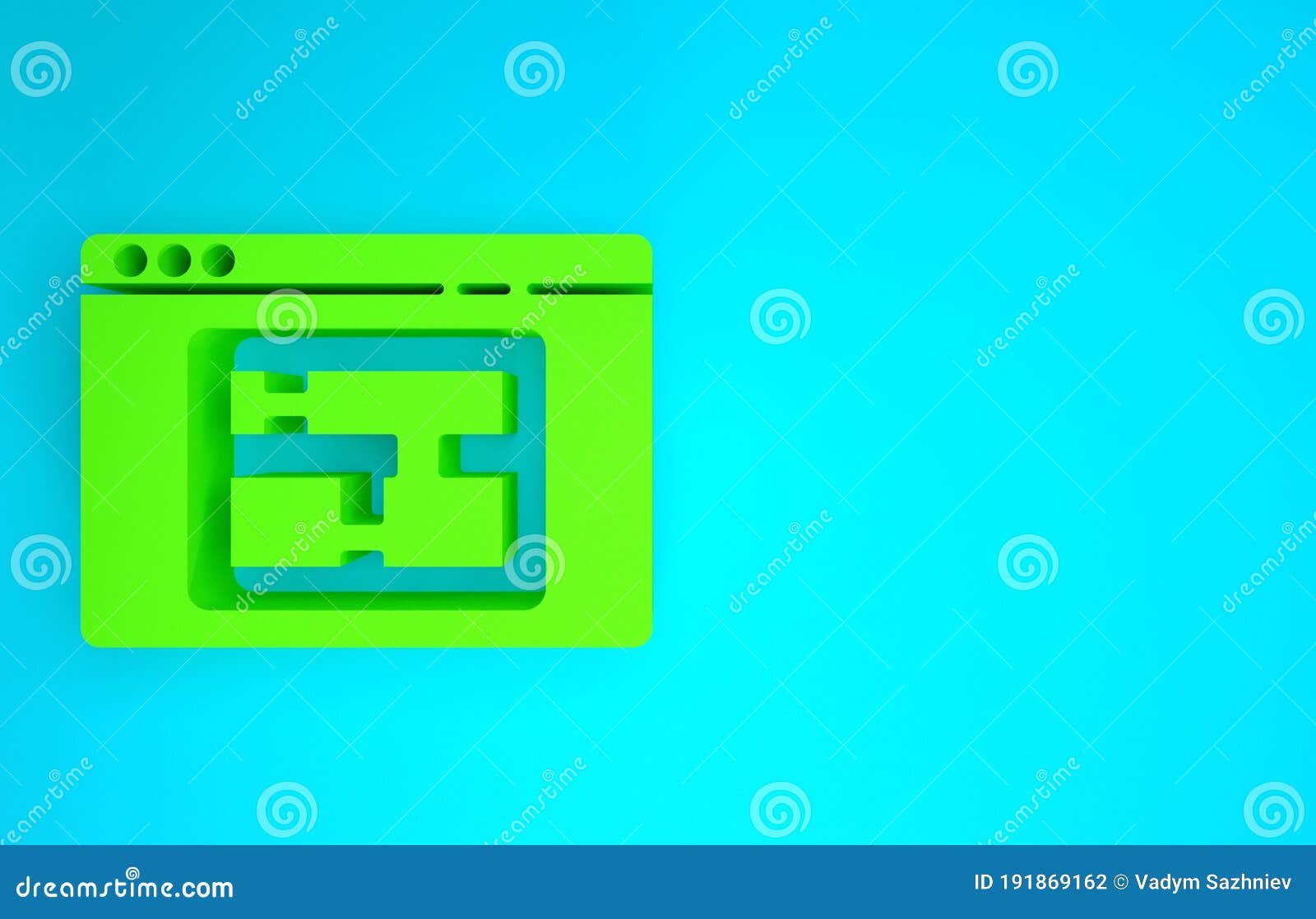 Green House Plan Icon Isolated on Blue Background. Minimalism Concept ...