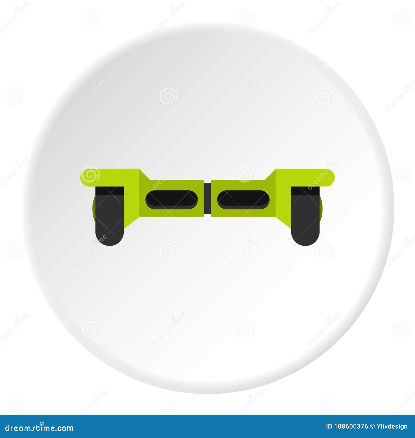 Green Hoverboard Icon Circle Stock Vector - Illustration of blue, move: 108600376