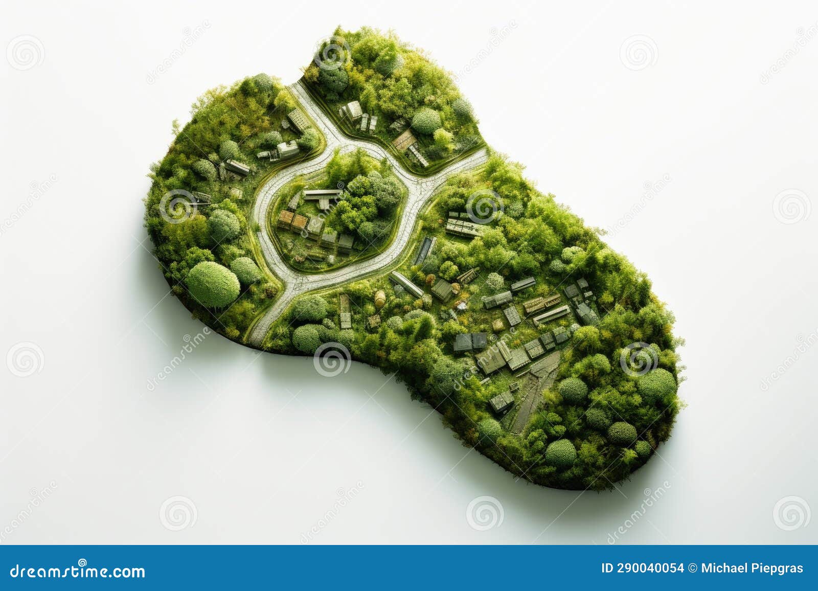 A Green Human Footprint Made of Nature Green Footprint Concept Stock ...