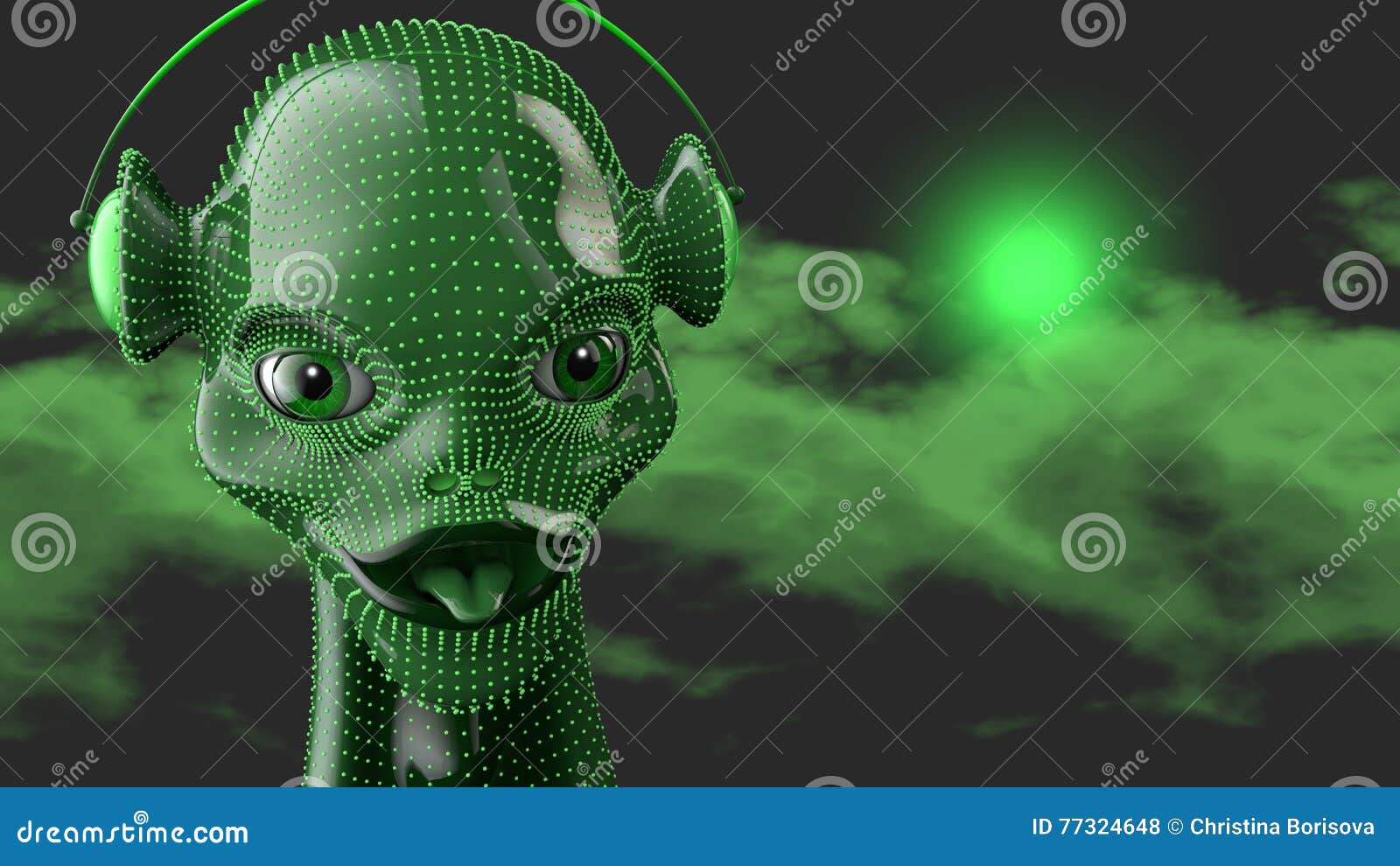 Green Humanoid stock illustration. Illustration of humanoid - 77324648