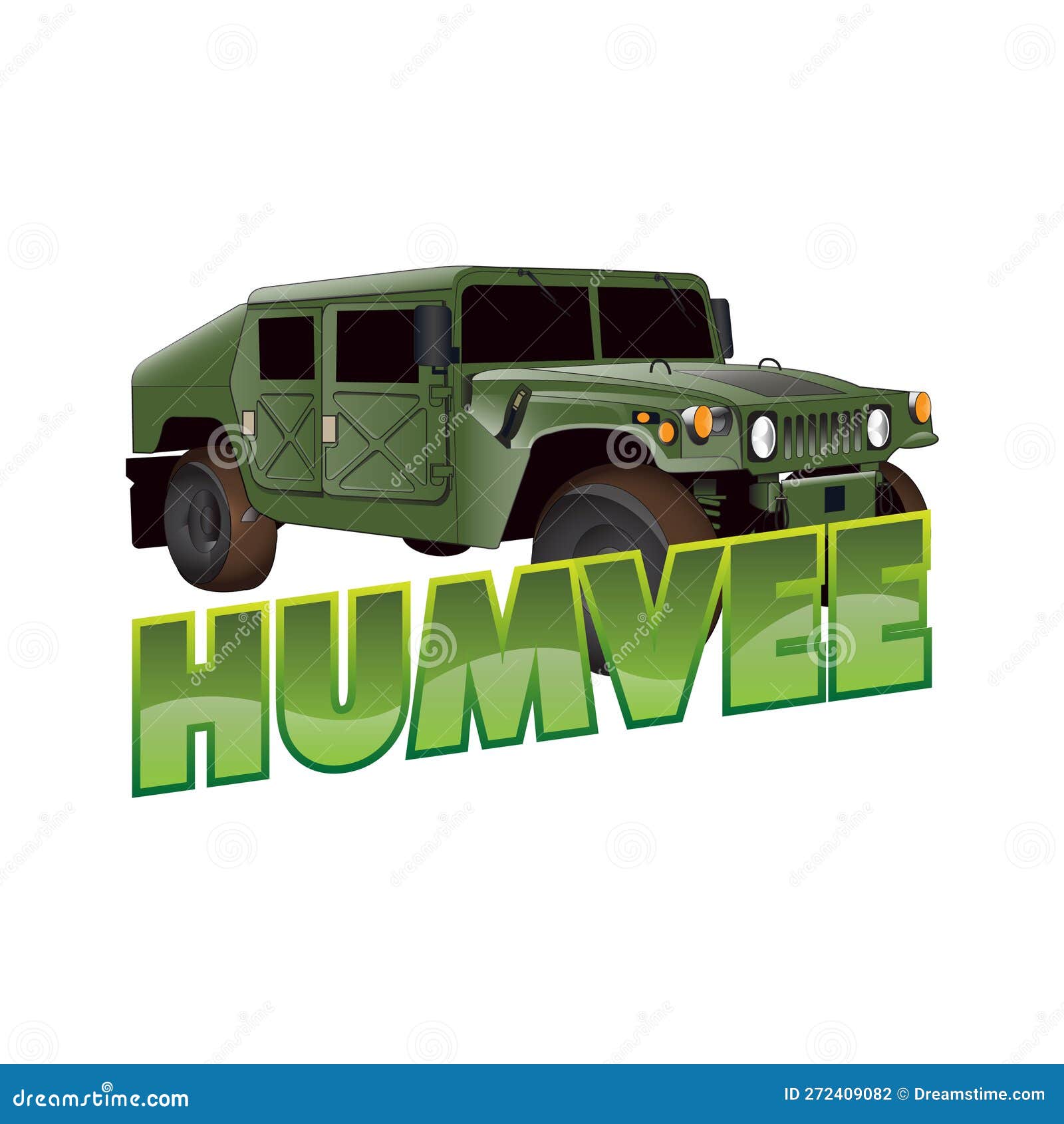 Green H1 Humvee Military HMMWV M998 Stock Photography | CartoonDealer ...