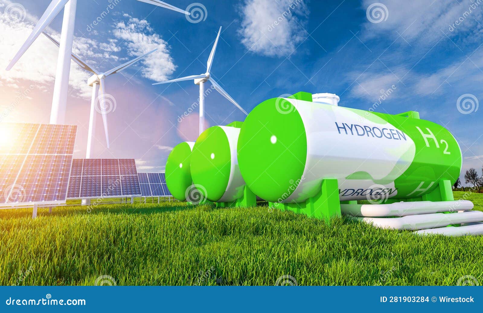Green Hydrogen Energy Production Pipeline Green Hydr Stock