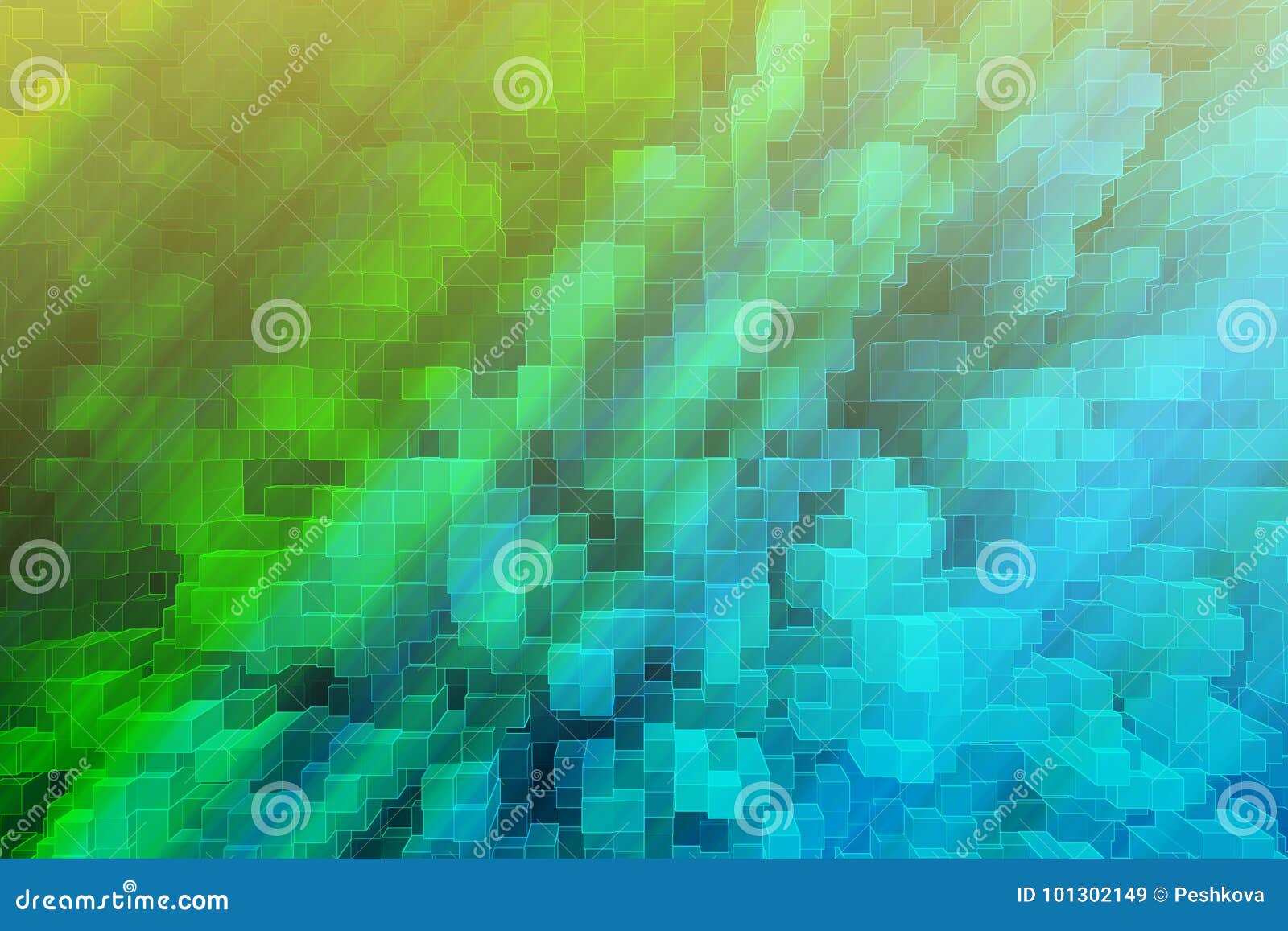 Green hyper cube backdrop stock illustration. Illustration of business ...