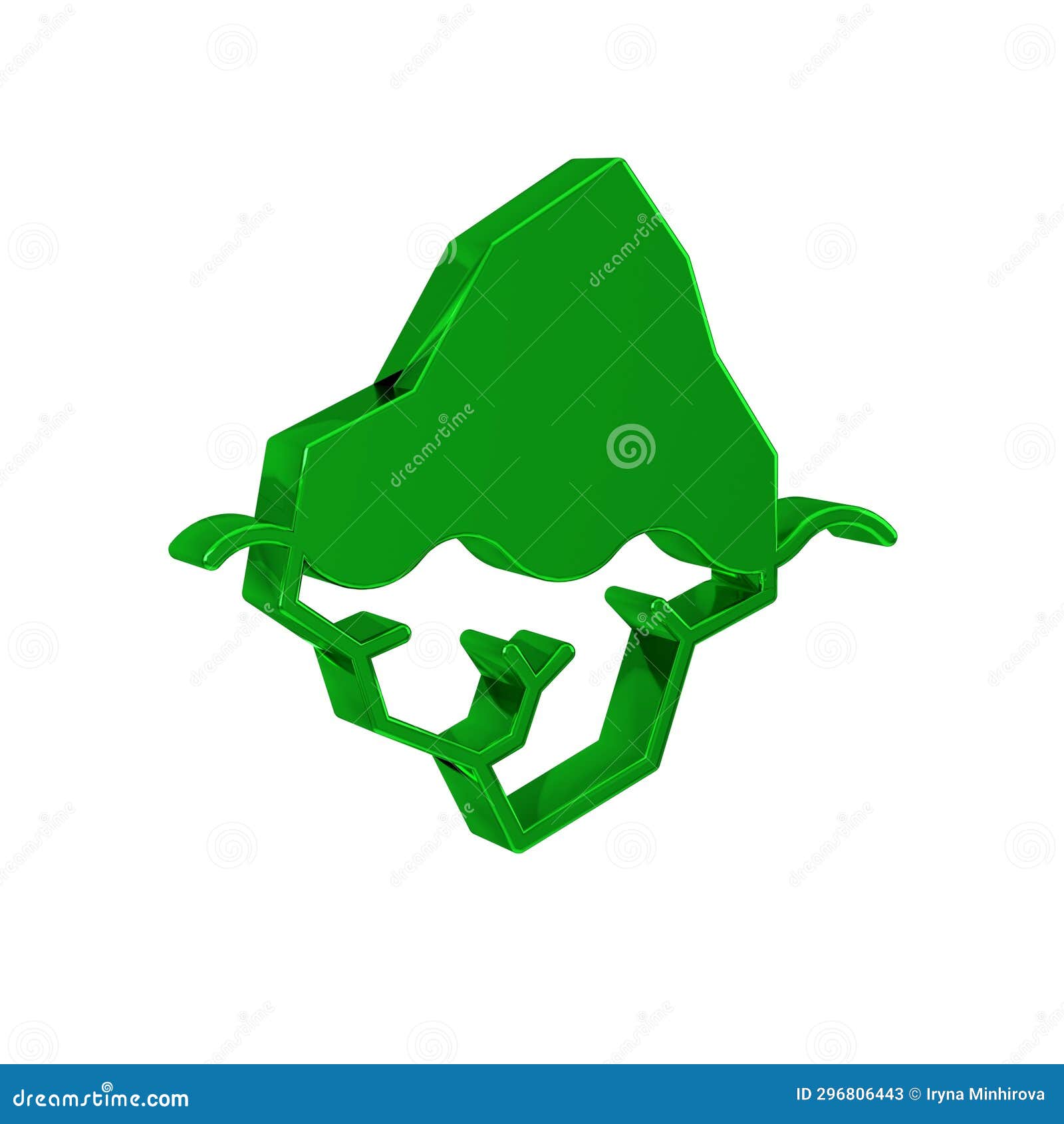 Green Iceberg Icon Isolated on Transparent Background. Stock ...