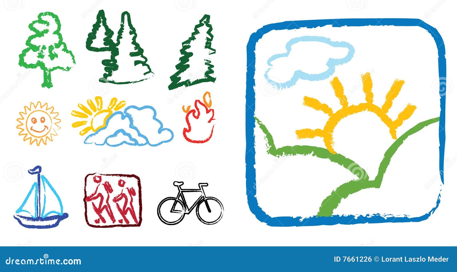 Green icon collection stock illustration. Illustration of graphic - 7661226