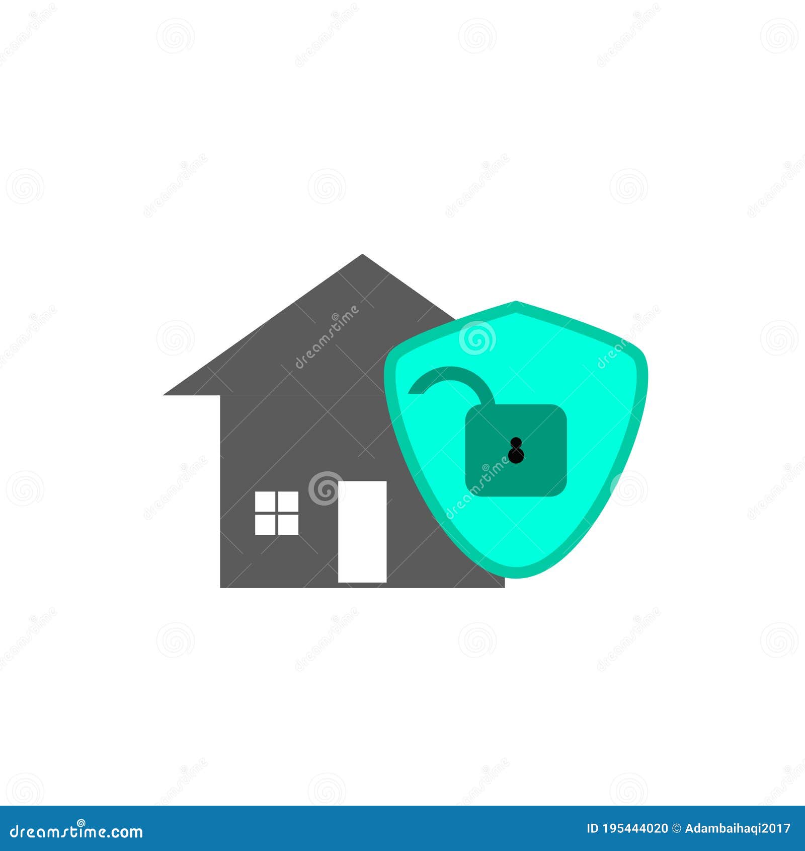 Green Icon of a House with a Good Open Key Alert Stock Vector ...