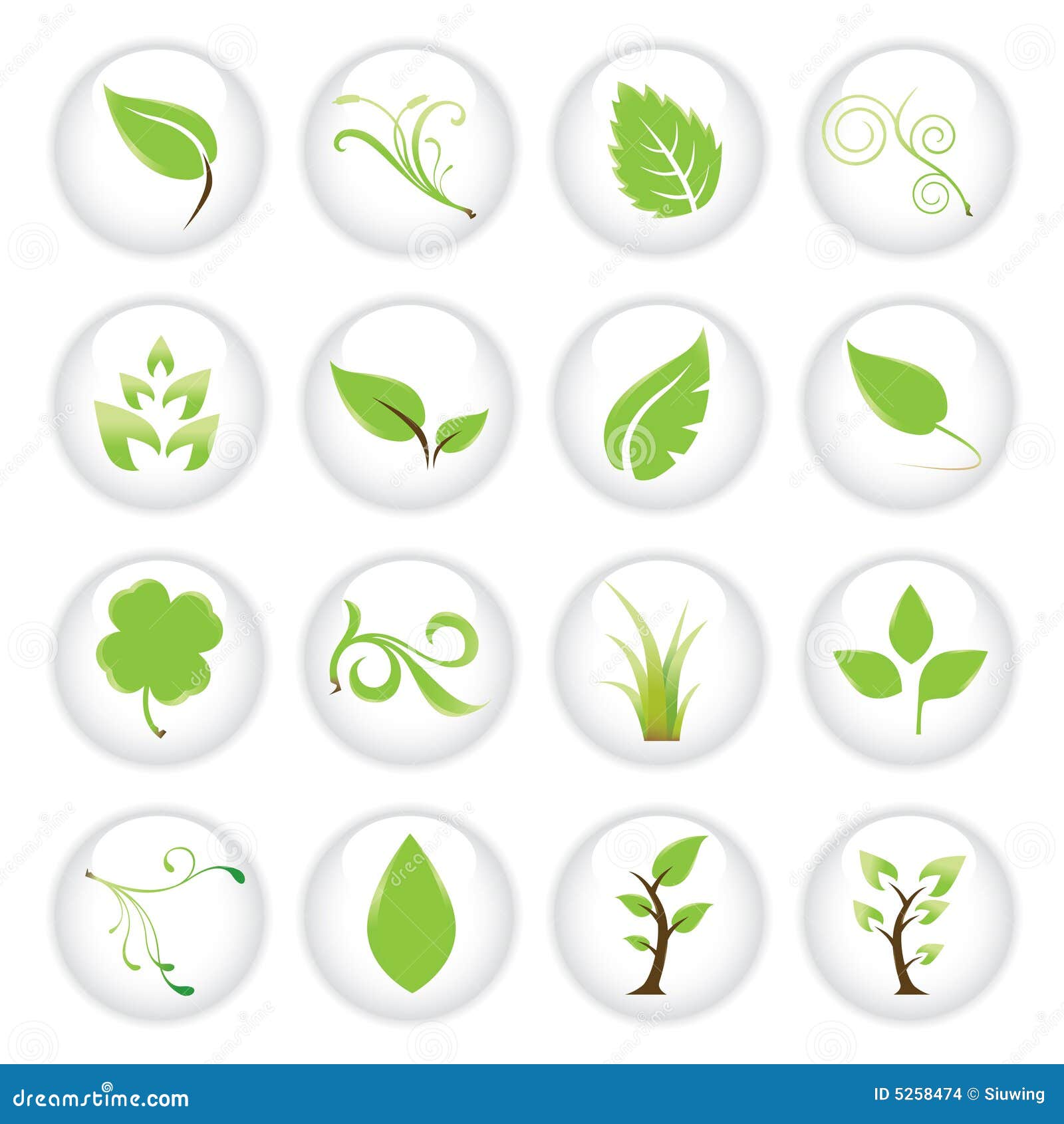 Green icon set stock vector. Illustration of circle, designer - 5258474