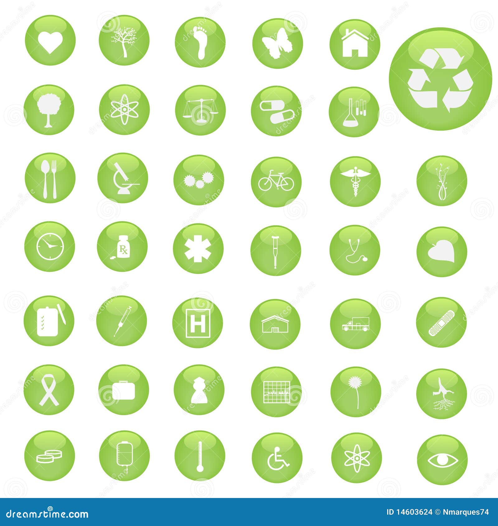 Green Icons stock vector. Illustration of butterfly, globe - 14603624