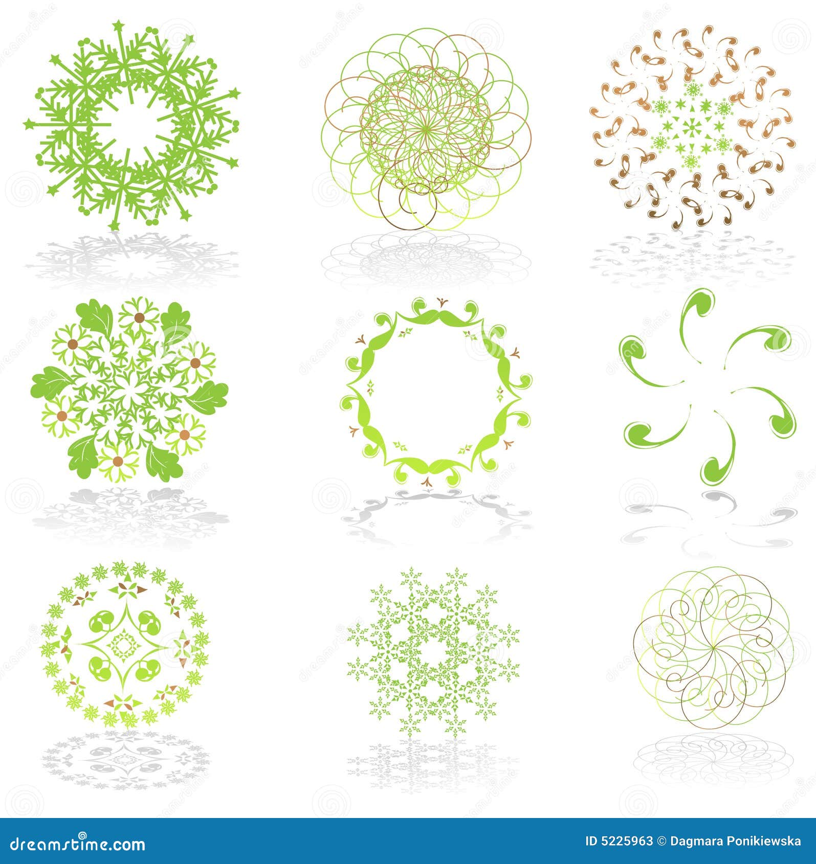 Green icons and graphics stock vector. Illustration of creative - 5225963