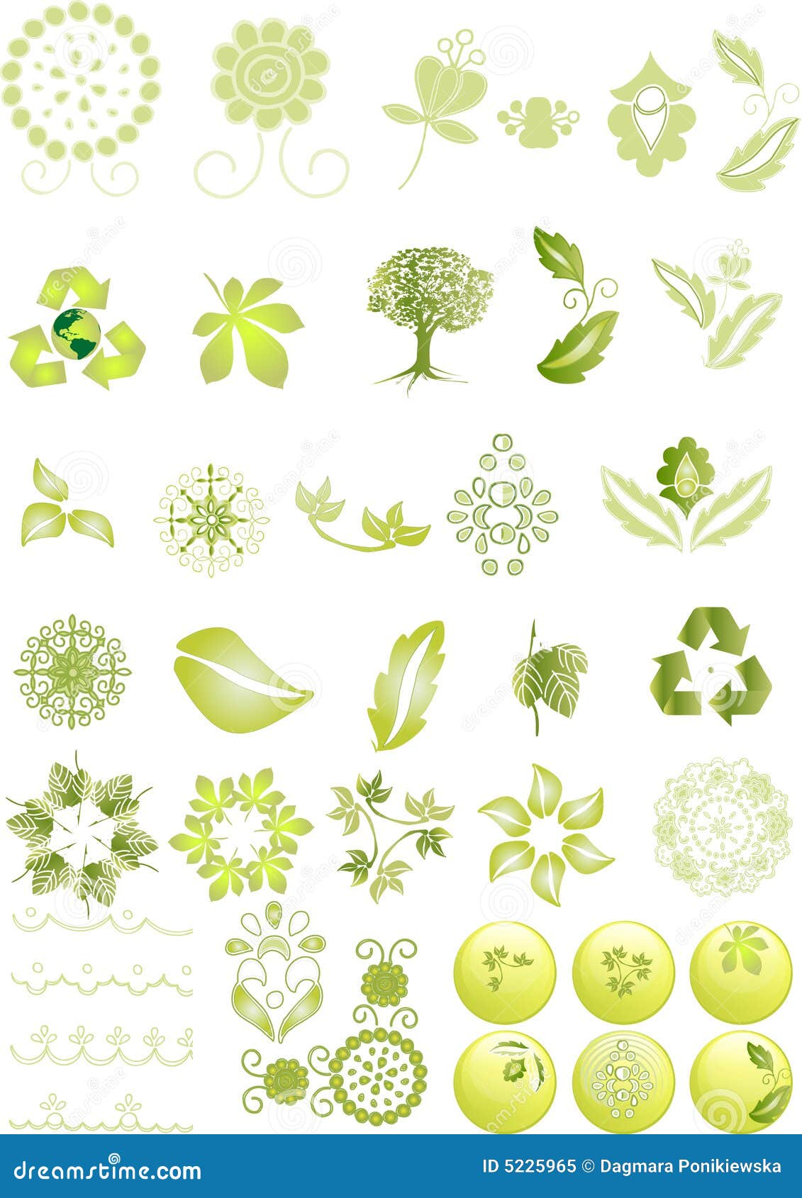 Green icons and graphics stock vector. Illustration of banner - 5225965